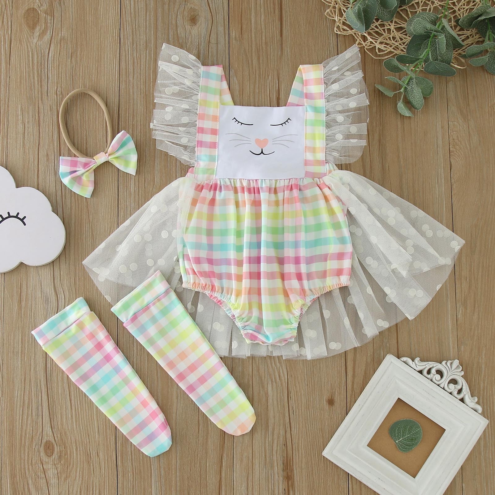 Easter Dress Toddler Floral Sleeveless Party Tutu Dress Hula Princess ...