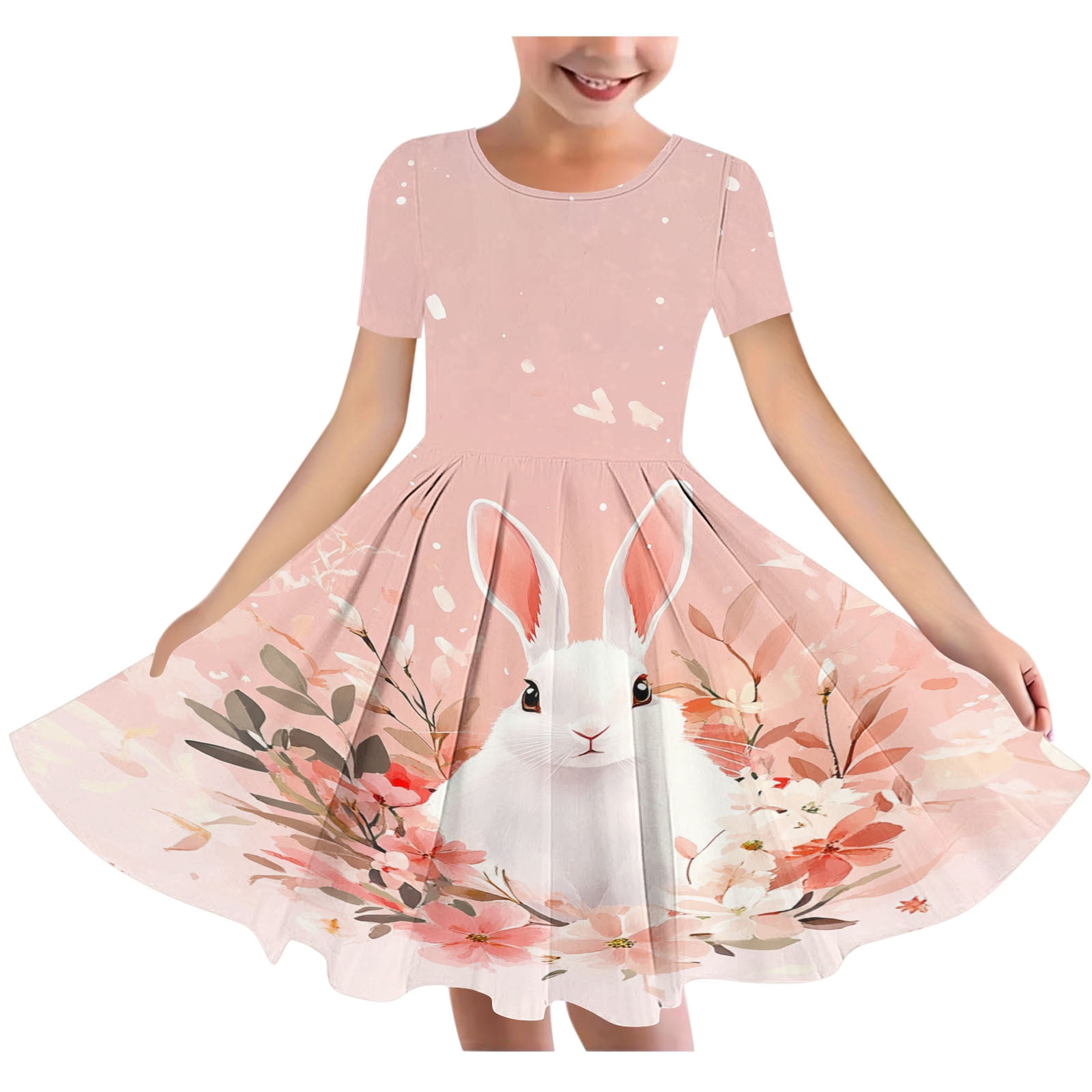 Easter Dresses for Girls Trendy Short Sleeve Crewneck Summer Dresses ...