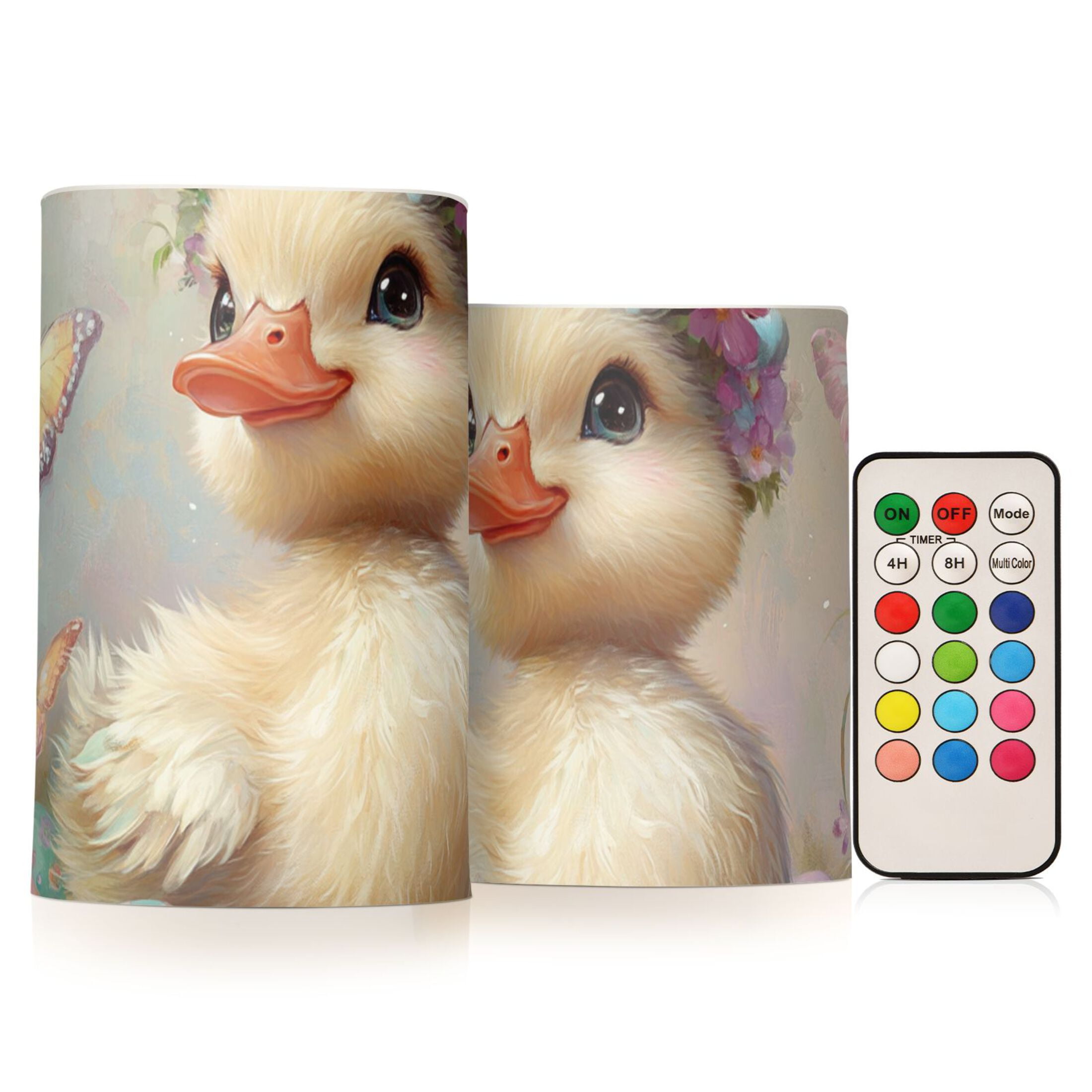 Easter Duck Butterflies Eggs Flickering Flameless Candles LED Tealight ...