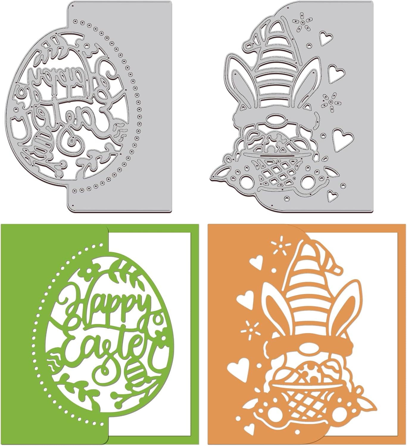 Easter Edge Border Cutting Dies Easter Egg Bunny Carbon Steel Die Cuts ...