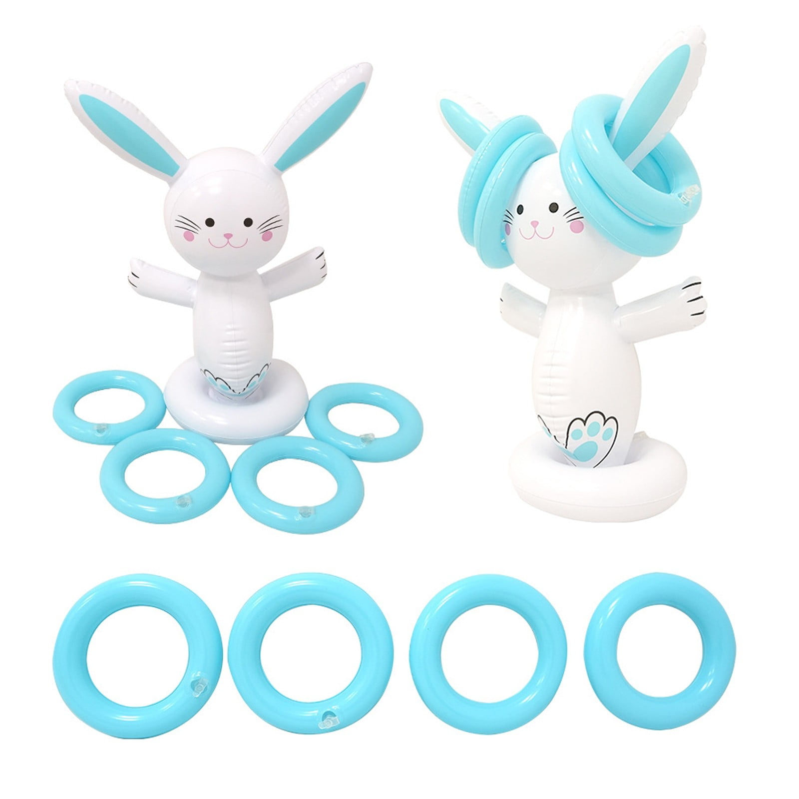 Easter Eeaster Toys Inflatable Bunny Ring Toss Game Set Fun Indoor ...