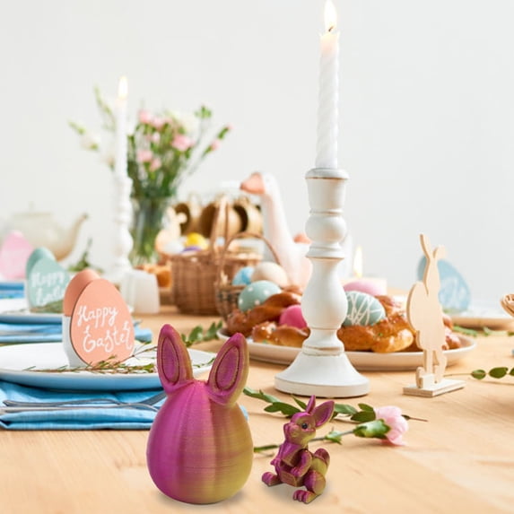 Easter Egg 3D Printed Bunny Egg Creative Ornament with Red-Yellow ...