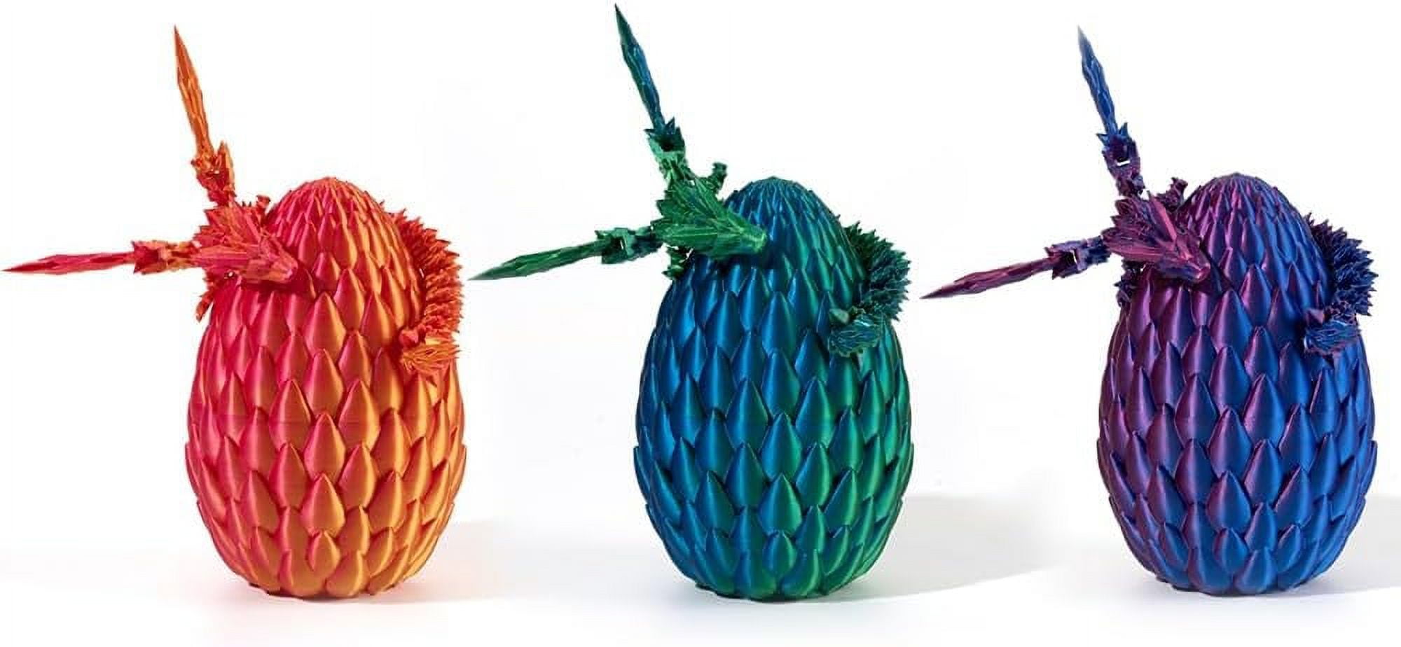 Easter Egg, 3Pcs Full Articulated Dragon Egg with Wing, 3D Printed ...