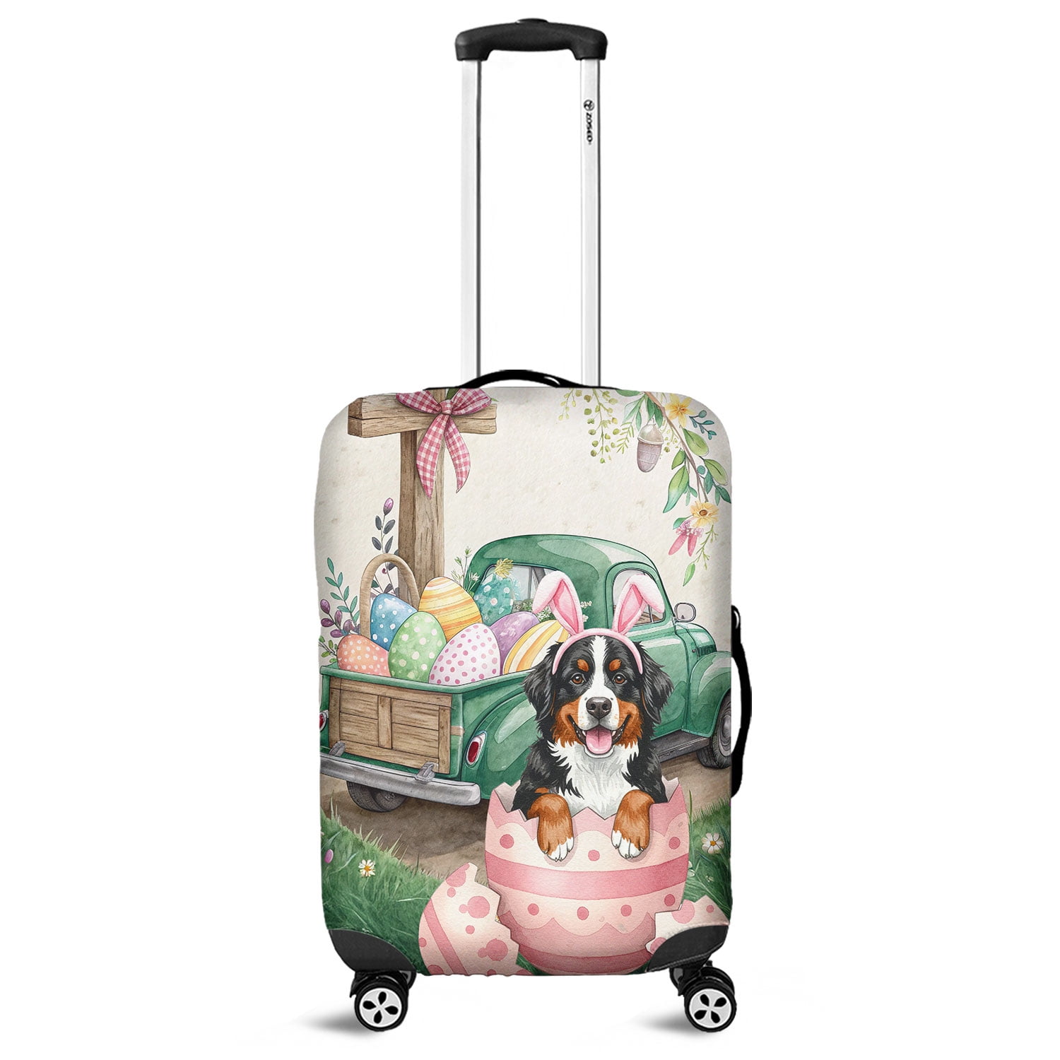 Easter Egg Bernese Mountain Dog Bunny Ear Welcome Spring Truck Travel easter-egg-bernese-mountain-dog-bunny-ear-welcome-spring-truck-travel