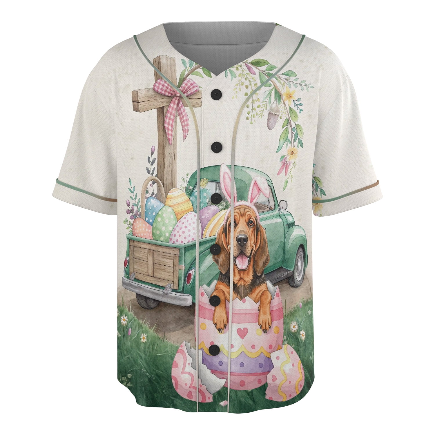 Easter Egg Bloodhound Bunny Ear Welcome Spring Truck All Over Print 3D ...