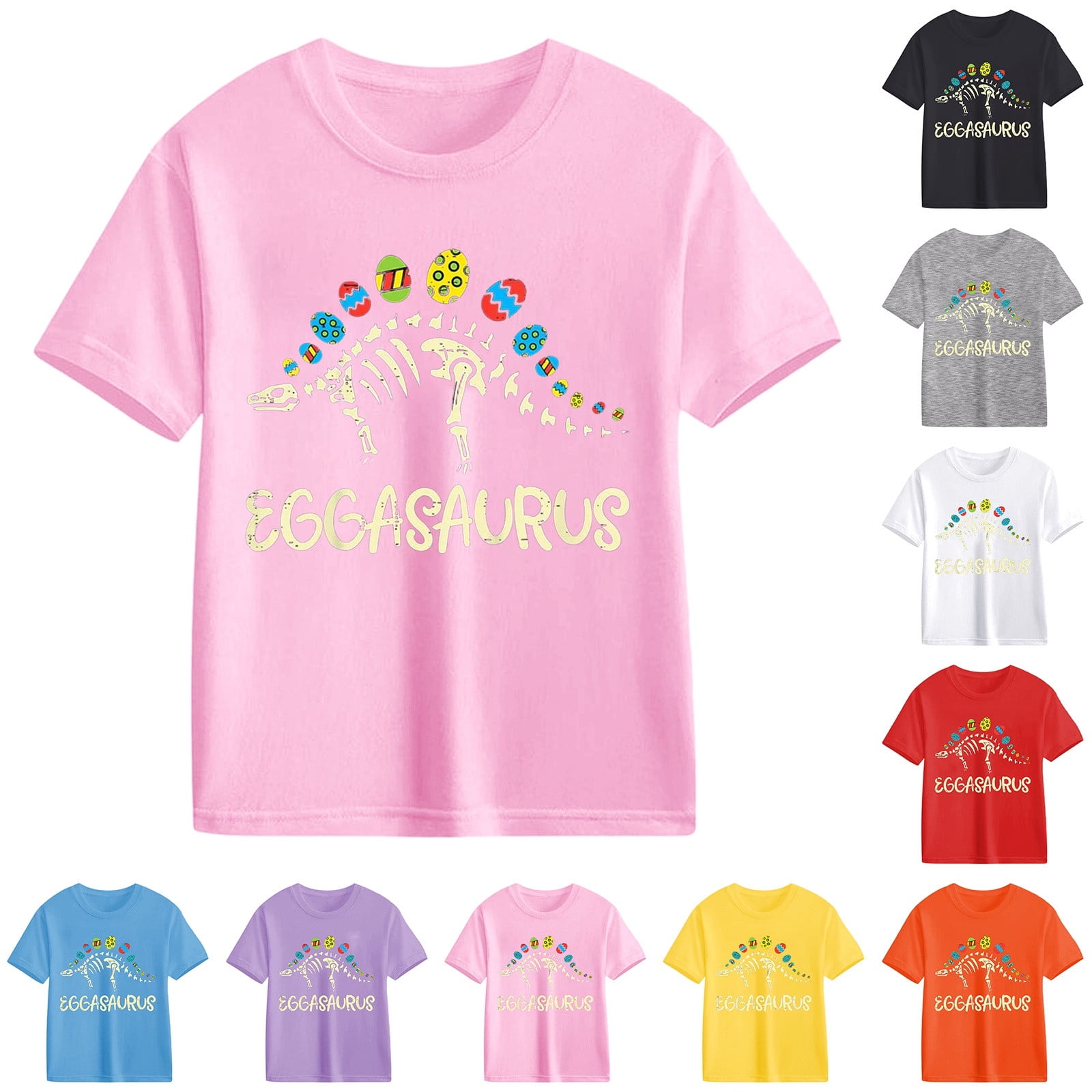 Easter Egg Boys T-Shirt Summer Tops Graphic Tees Crew Neck Short Sleeve ...
