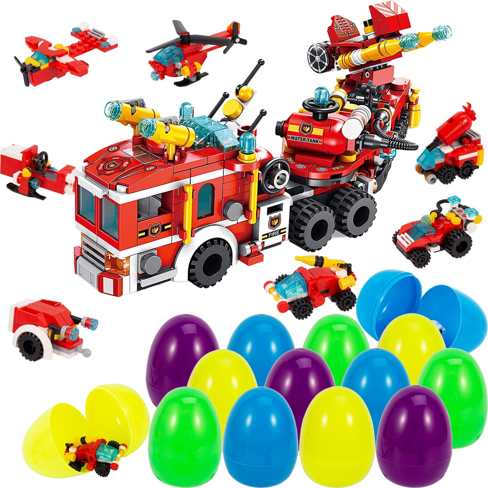 Easter Egg Building Blocks for Kids, Fire Fighting Toys for Boys ...