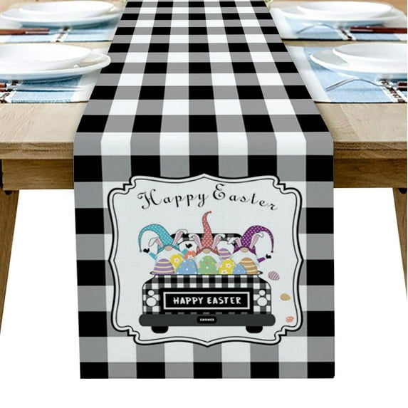 Easter Egg Bunny Gnome Table Runner Wedding Table ration Home r Kitchen ...