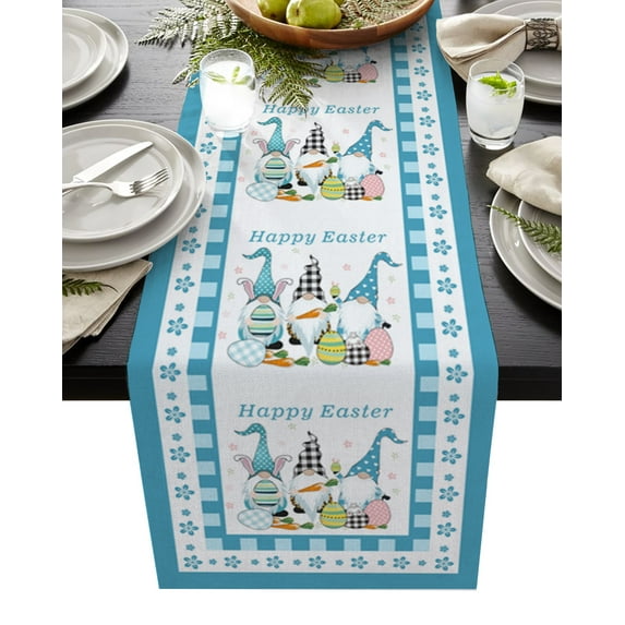 Easter Egg Bunny Gnome Table Runner Wedding Table ration Home r Kitchen ...