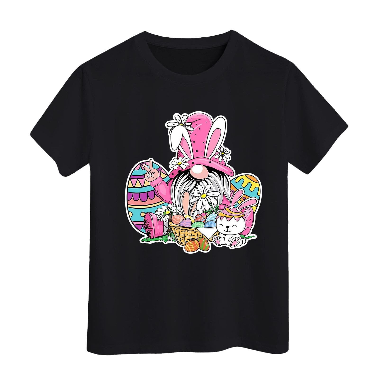 Easter Egg Bunny Graphic Tee for Kids Toddler Girls Boys Holiday Themed ...