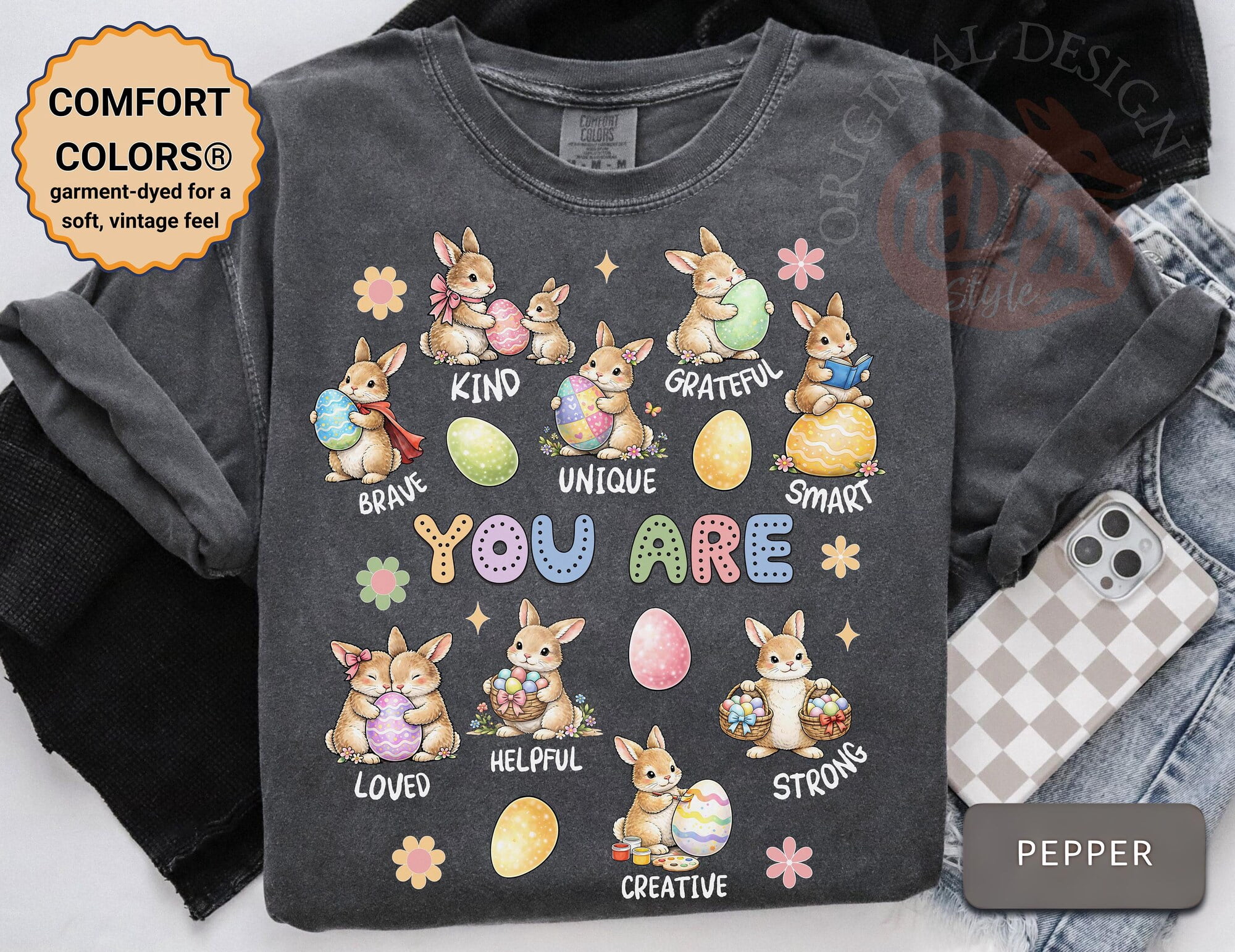 Easter Egg Bunny Teacher Shirt SEL Spring Teacher Tee Positive ...