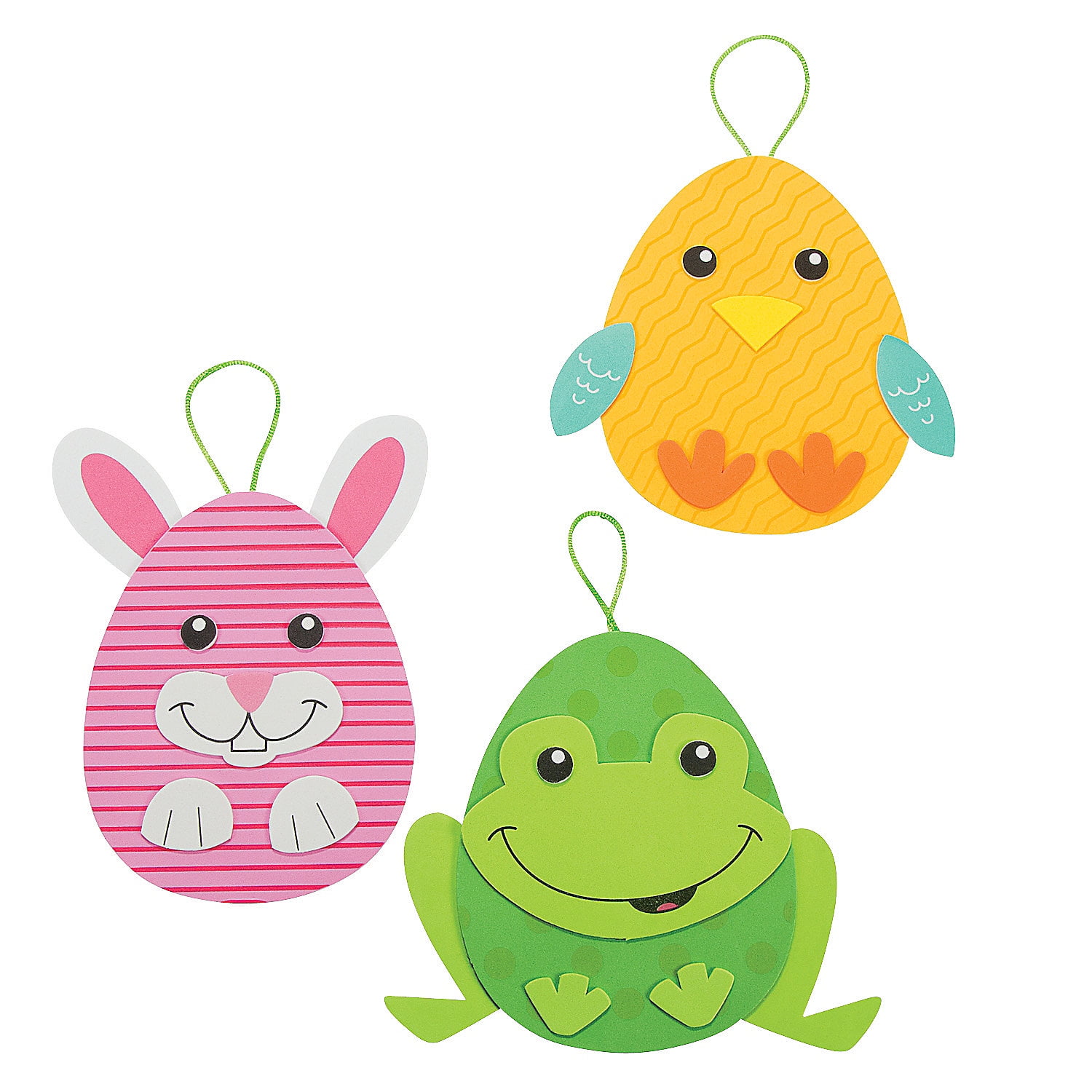 Easter Egg Character Ornaments Craft Kit- Craft Kits - 12 Pieces ...