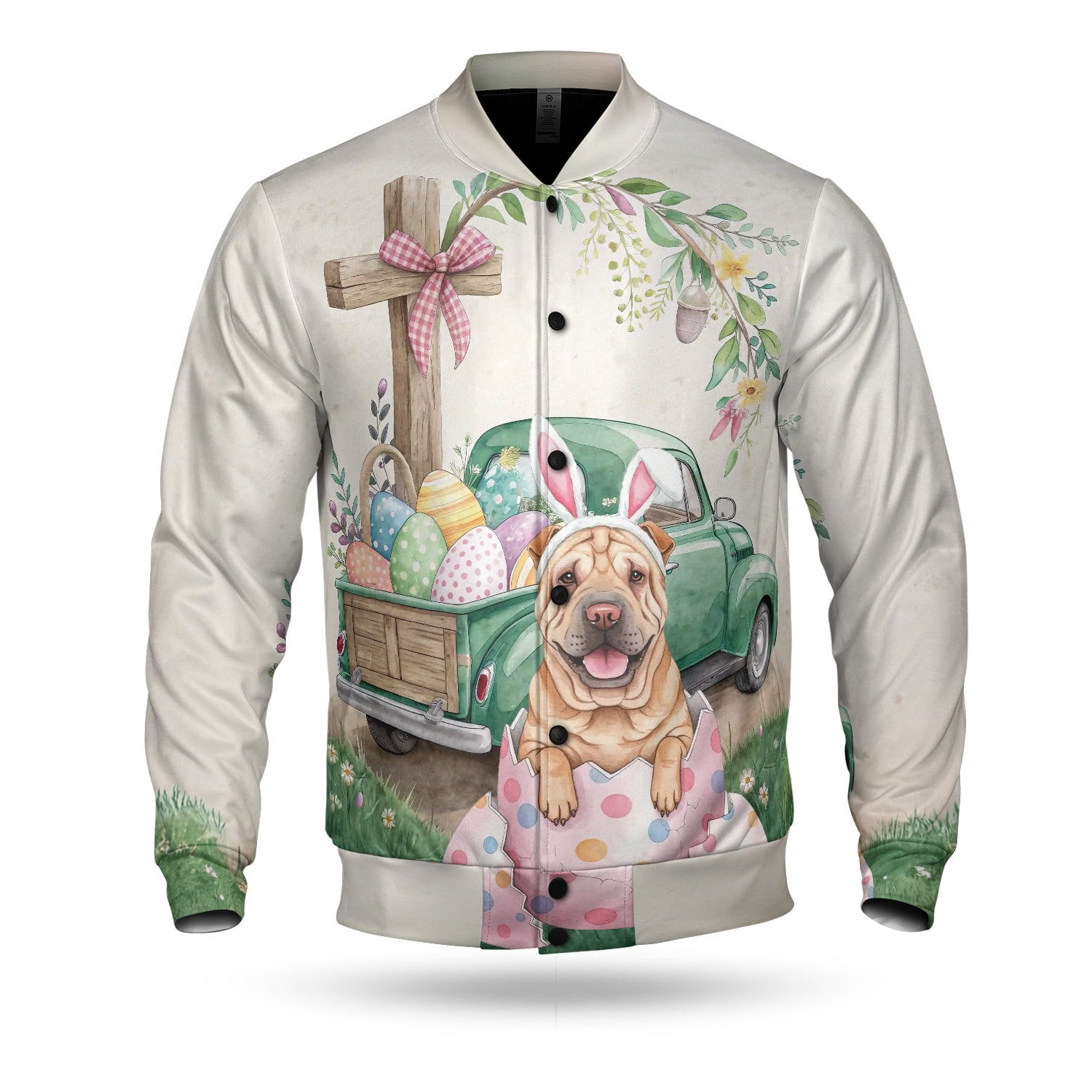 Easter Egg Chinese Shar-Pei Bunny Ear Welcome Spring Truck All Over ...