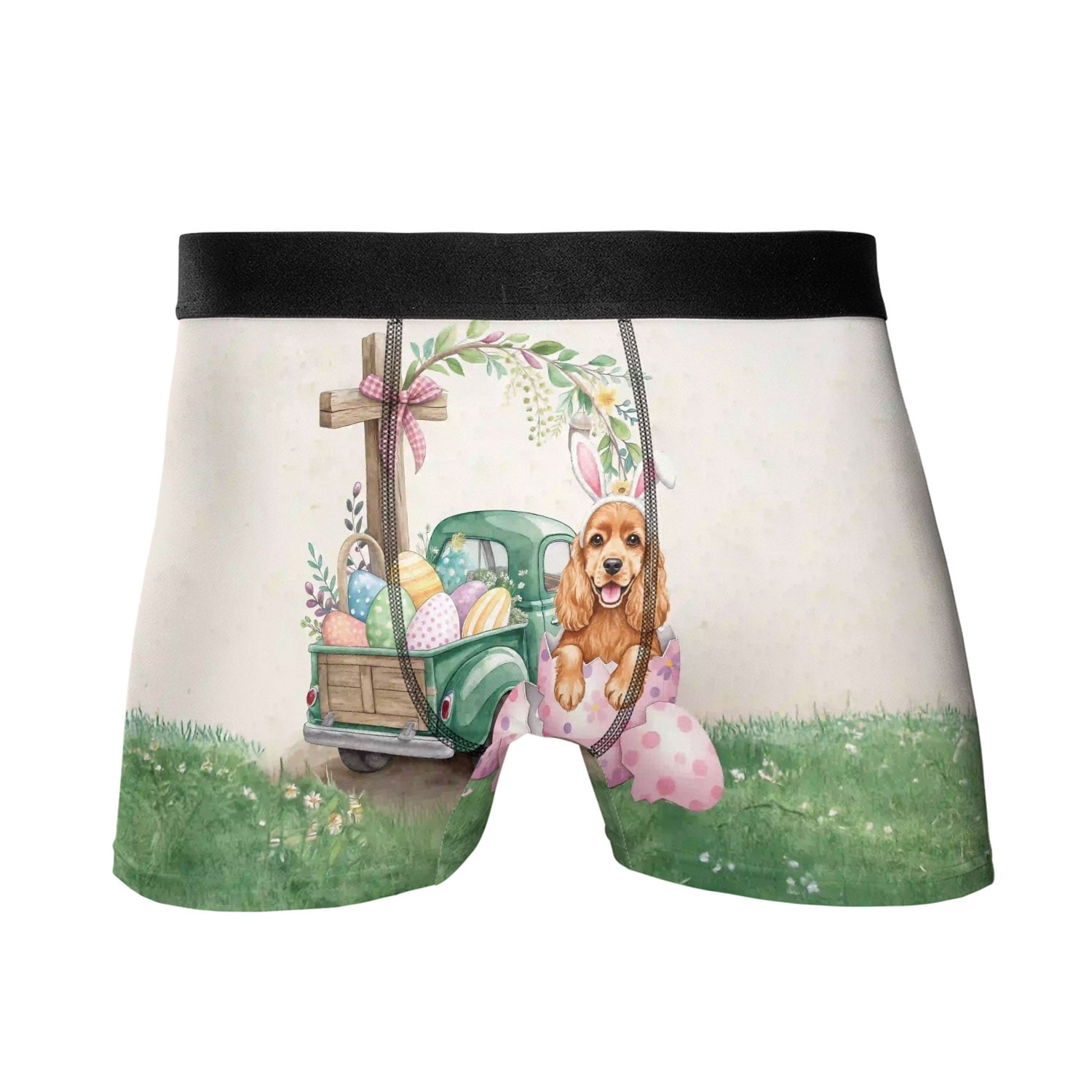 Easter Egg Cocker Spaniel Bunny Ear Welcome Spring Truck All Over Print ...