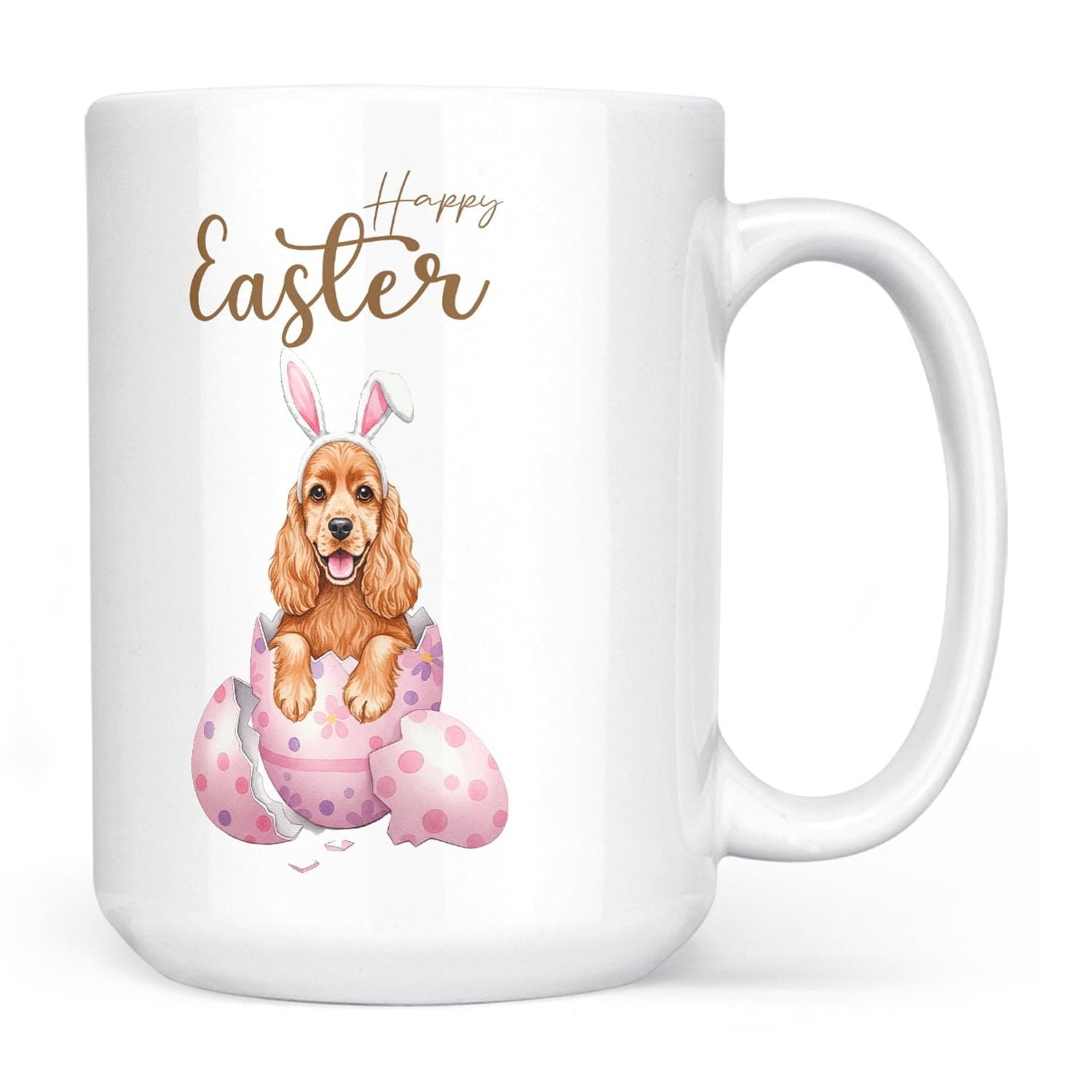 Easter Egg Cocker Spaniel Bunny Ear Welcome Spring Truck Mug Cockers ...
