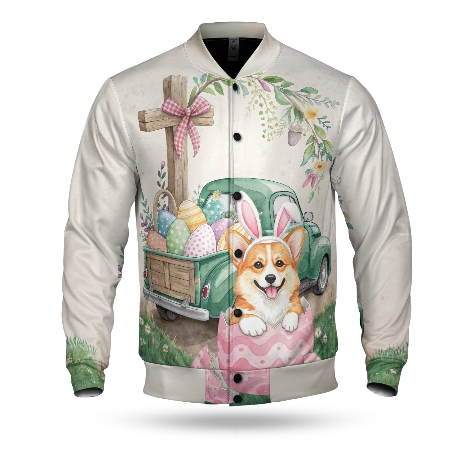Easter Egg Corgi Bunny Ear Welcome Spring Truck All Over Print 3D ...