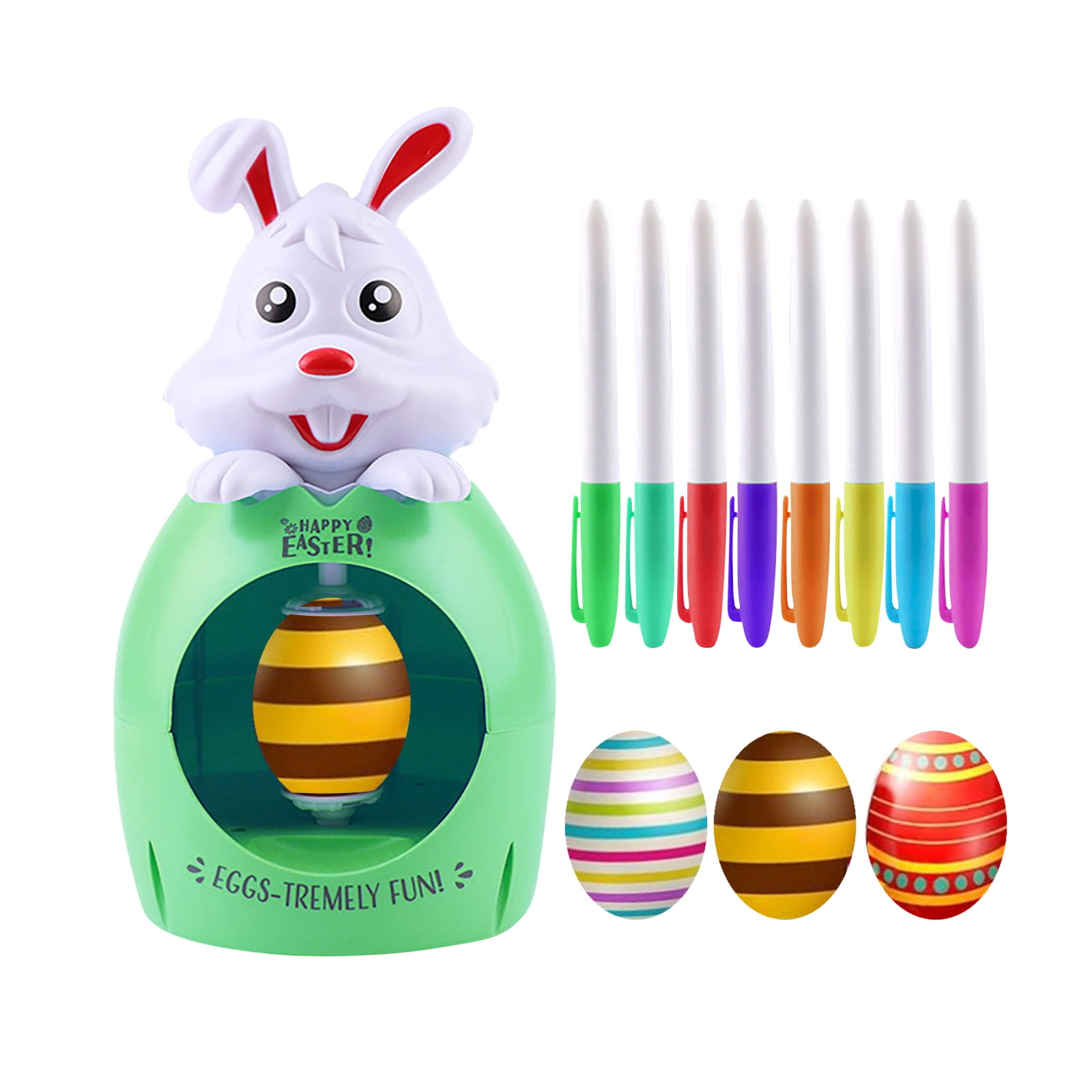 Easter Egg Decorating Kit, Egg Spinner with 8 Colorful Markers & 3 ...