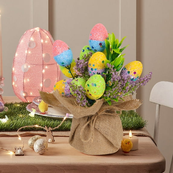 Easter Egg Decoration, Easter Branch Egg Decoration With Printed ...