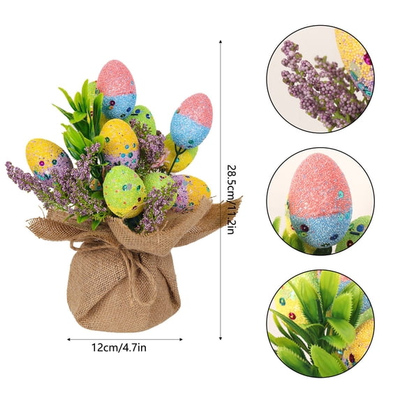 Easter Egg Decorations, Tabletop Easter Ornaments, Realistic Speckled ...
