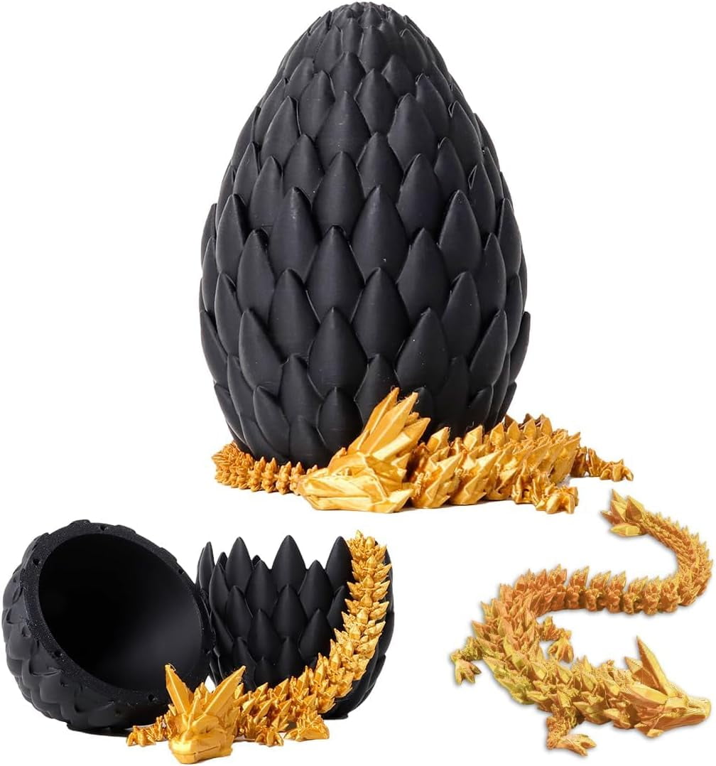 Easter Egg Dragon Egg 3D Printed Dragon Egg Articulated Dragon Crystal ...