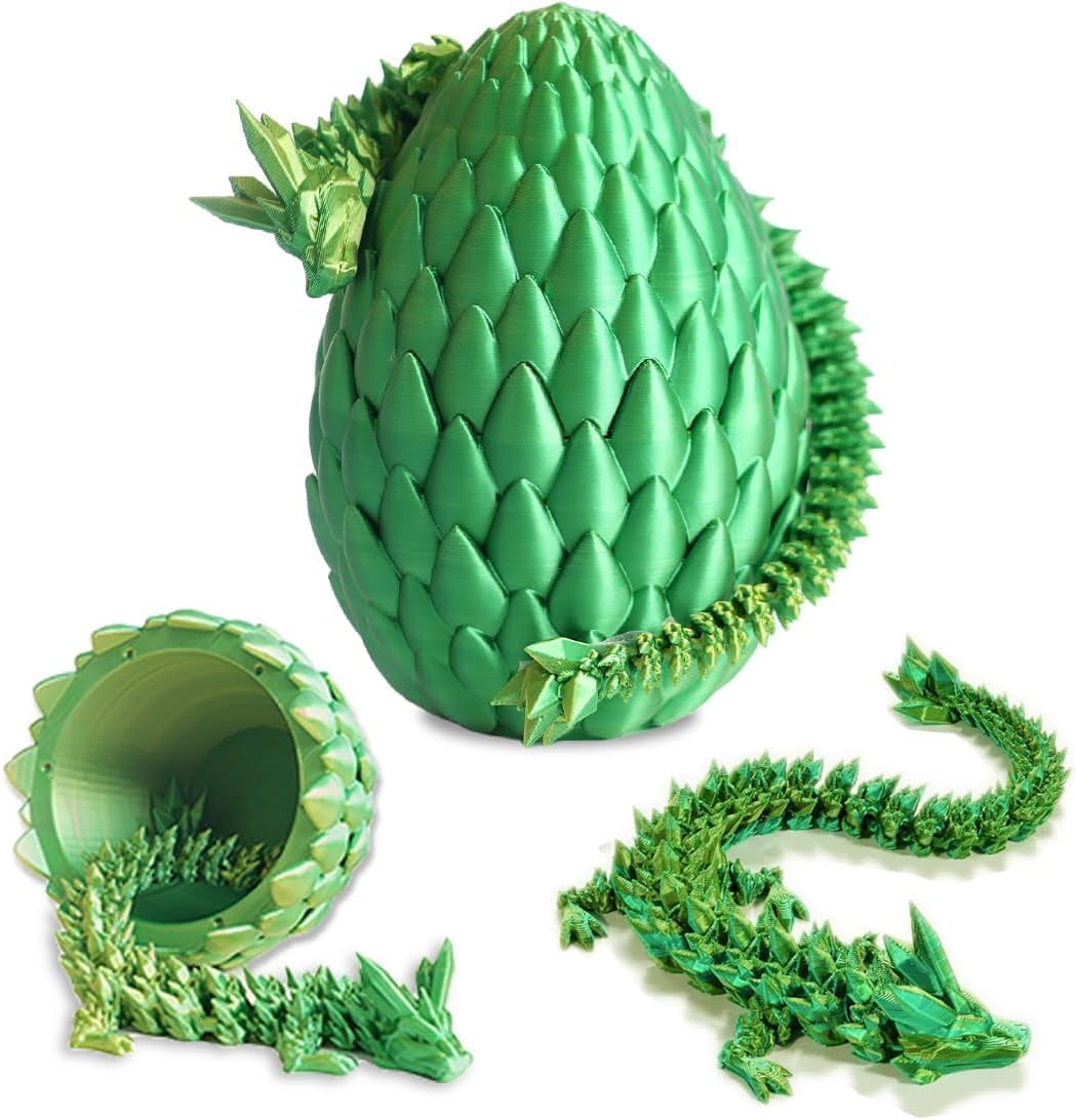 Easter Egg Dragon Egg 3D Printed Dragon Egg Articulated Dragon Crystal ...