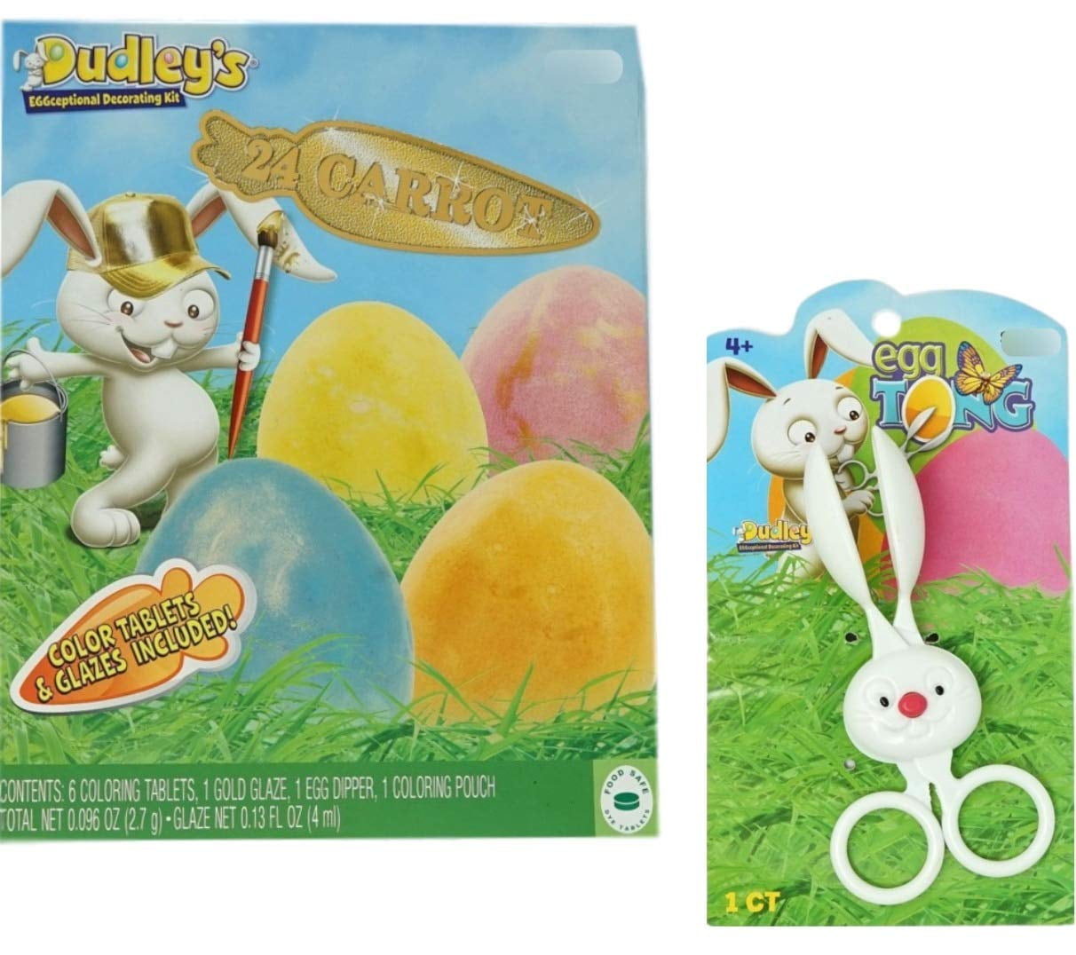 Easter Egg Dye Bundle 24 Carrots Dye Kit W Bunny Egg Dipper Tong