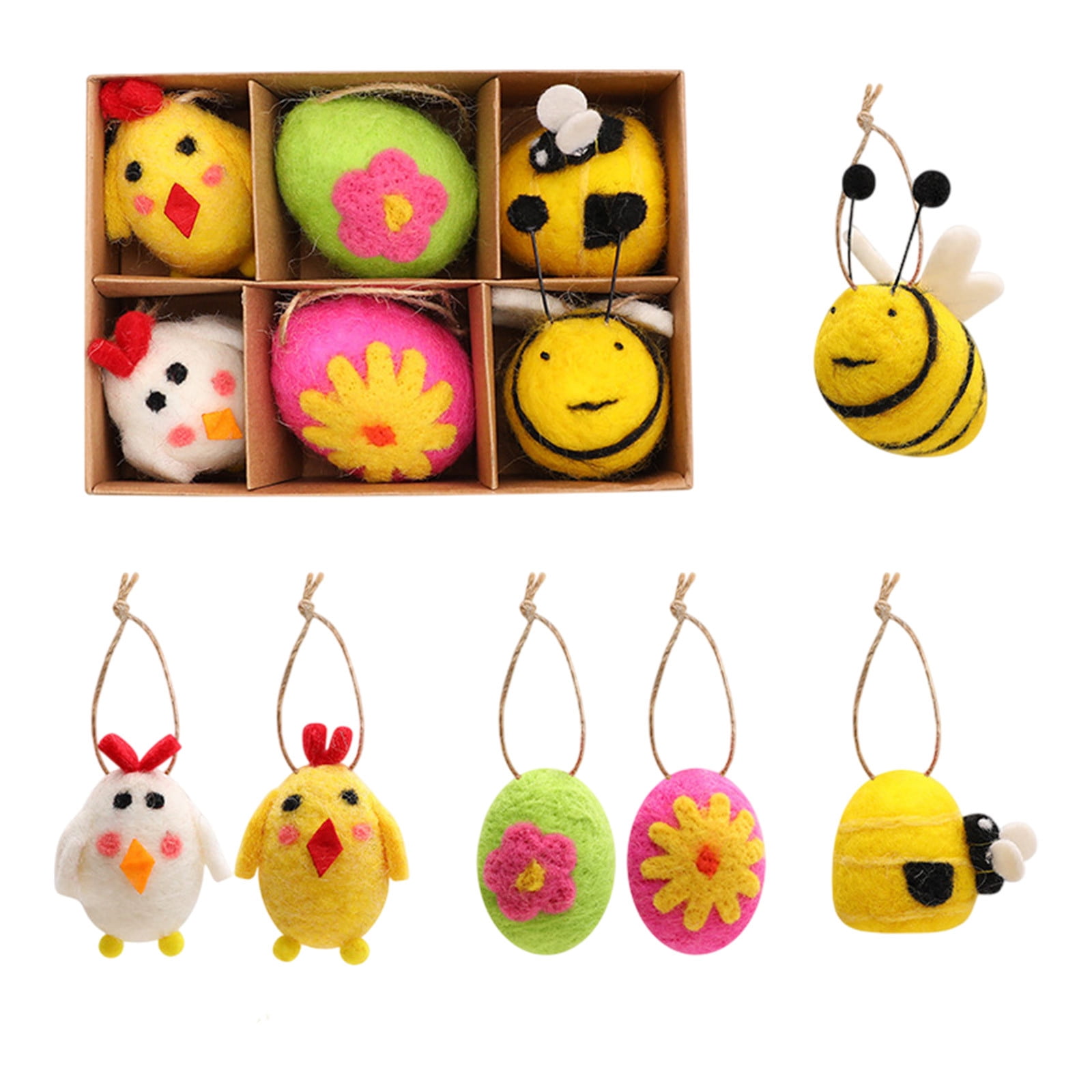 Easter Egg Felt Easter Egg Colorful Painted, Needle Felting Craft Kit ...