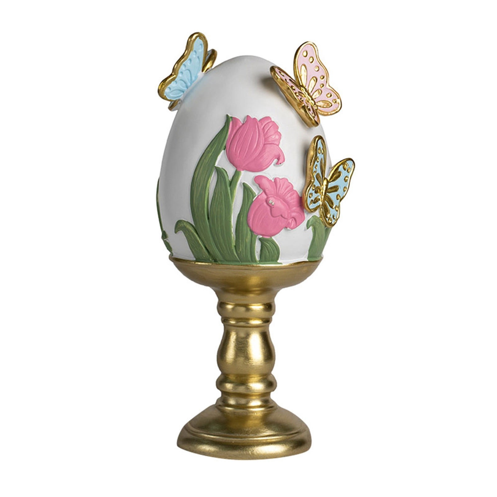 Easter Egg Figurine- Stone Resin Hand Crafted Collectible Figurines ...