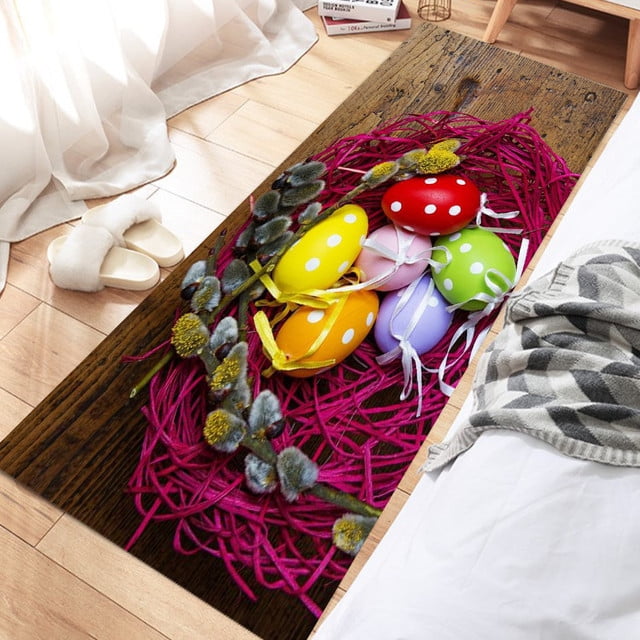 Easter Egg Flannel Door Mat Hallway Carpets Area Rugs for Living Room ...