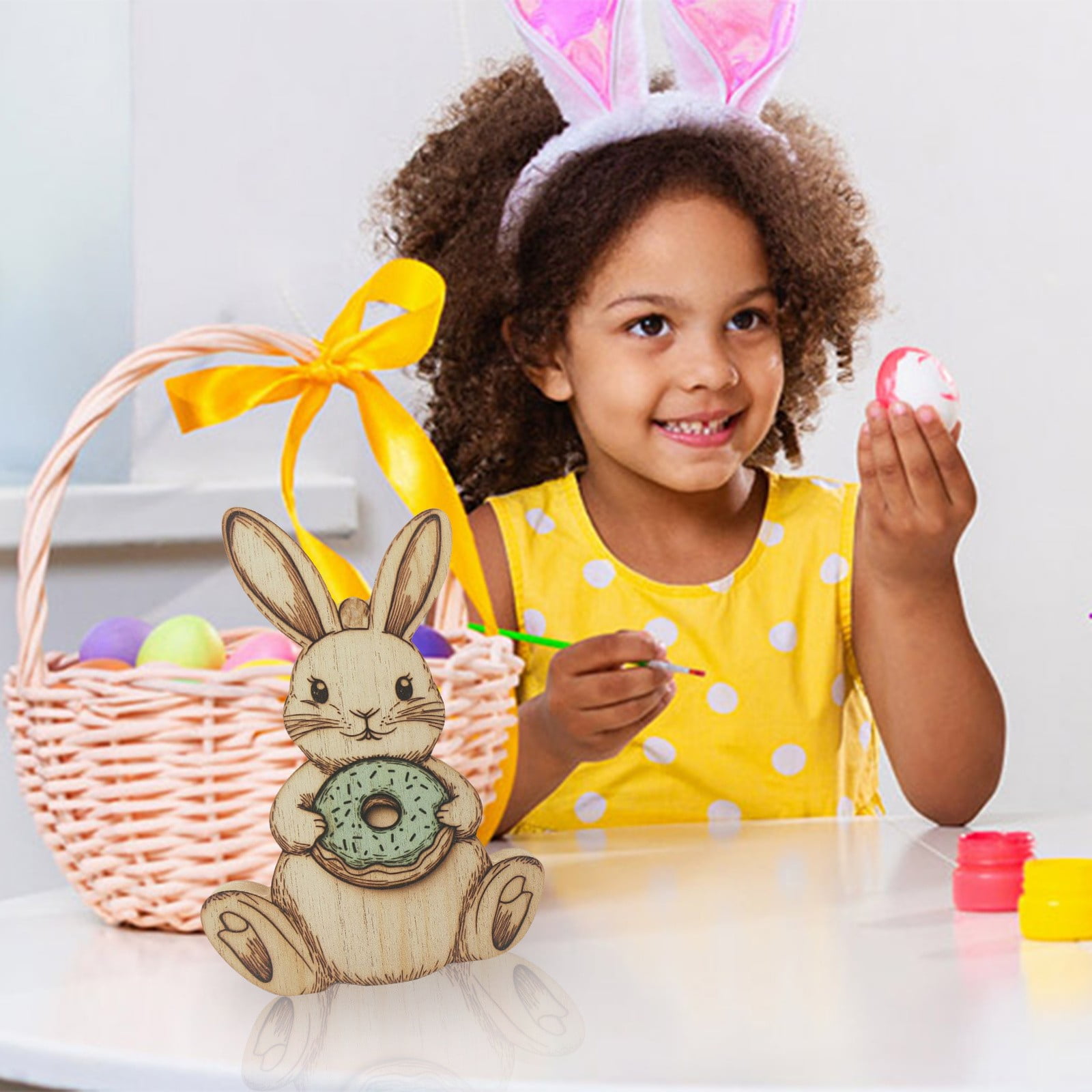 Easter Egg Gift Handmade Layered Wooden Density Board Easter Bunny ...