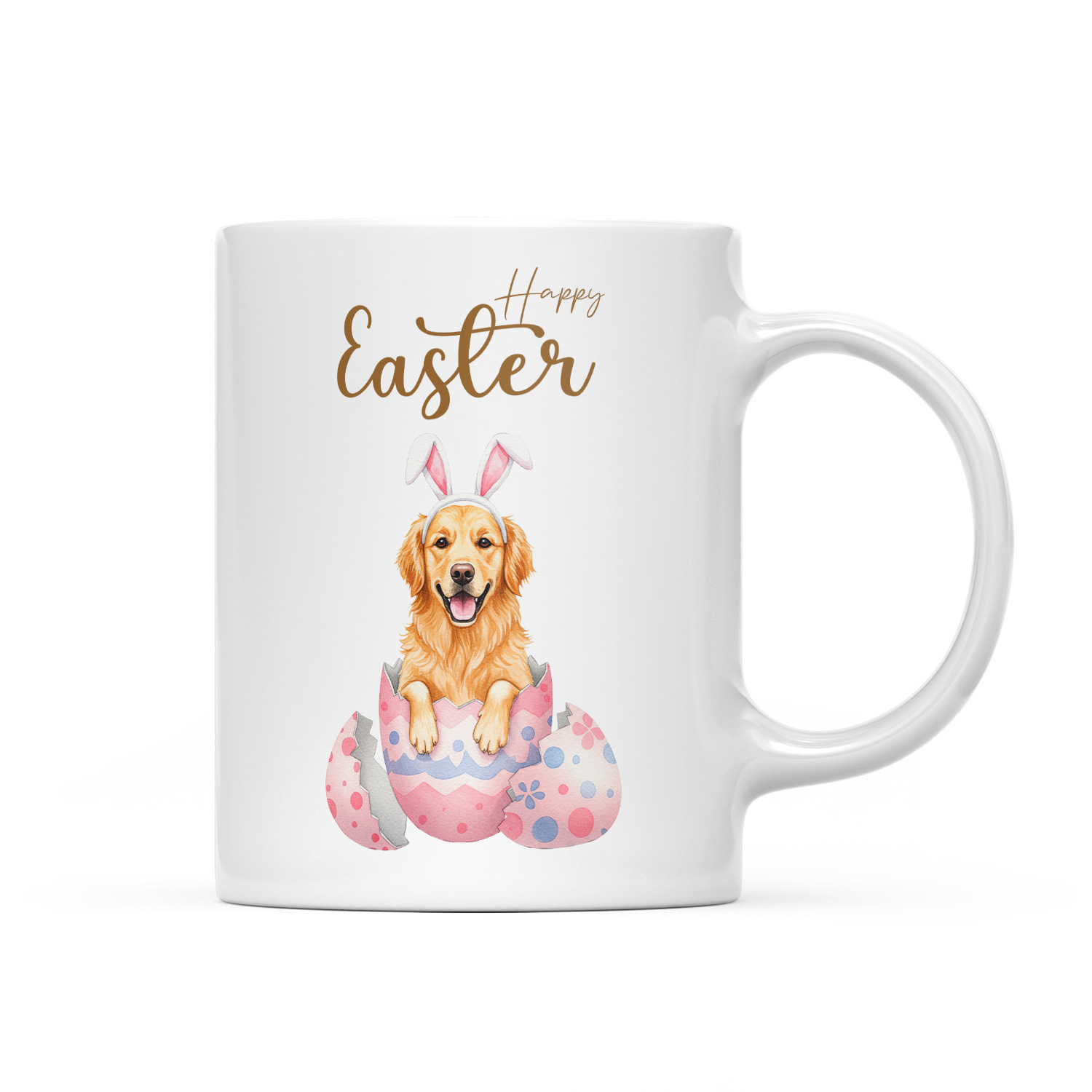 Easter Egg Golden Retriever Bunny Ear Welcome Spring Truck Mug Goldens ...