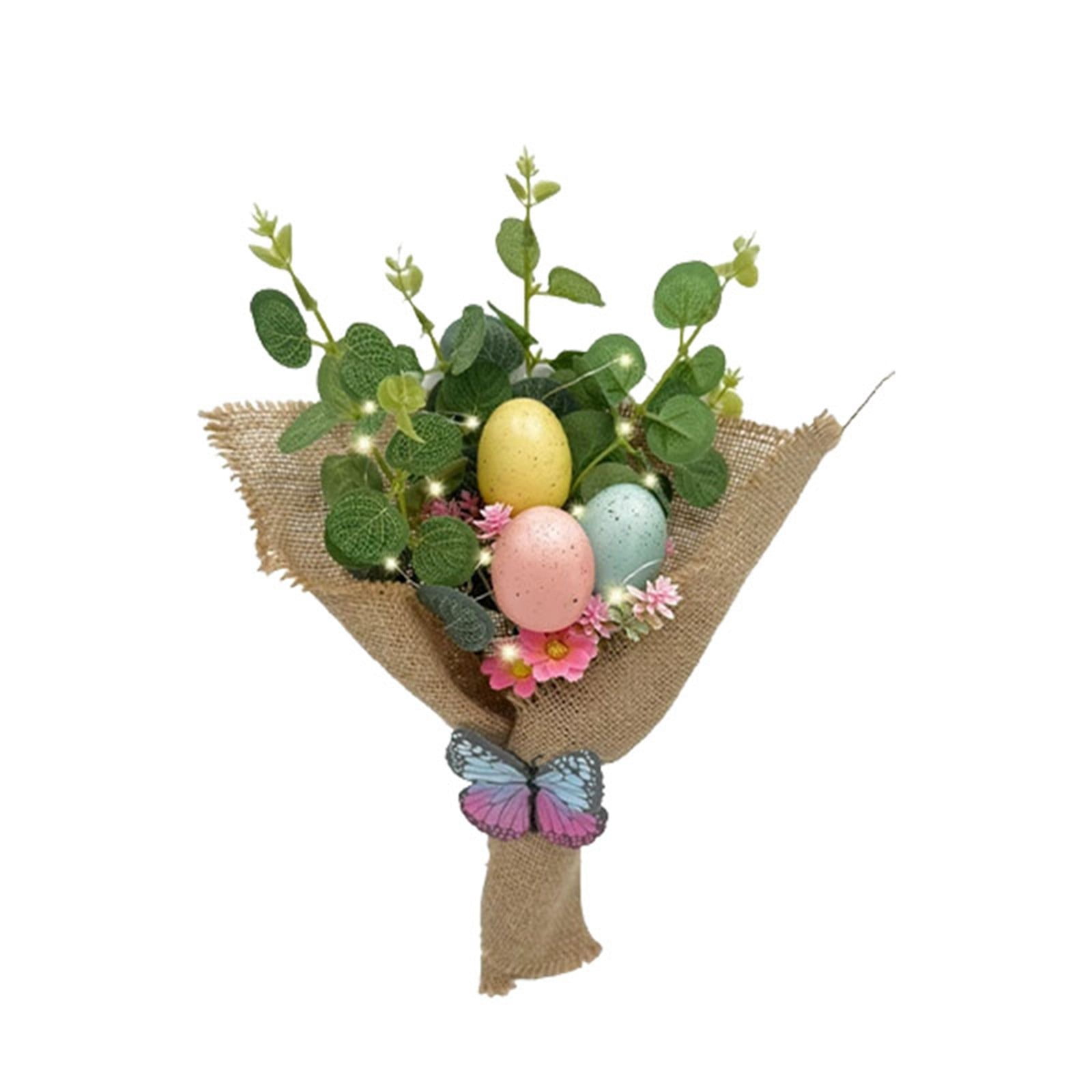 Easter Egg Hand Bouquet Set Decorative Centerpiece For Spring Home ...