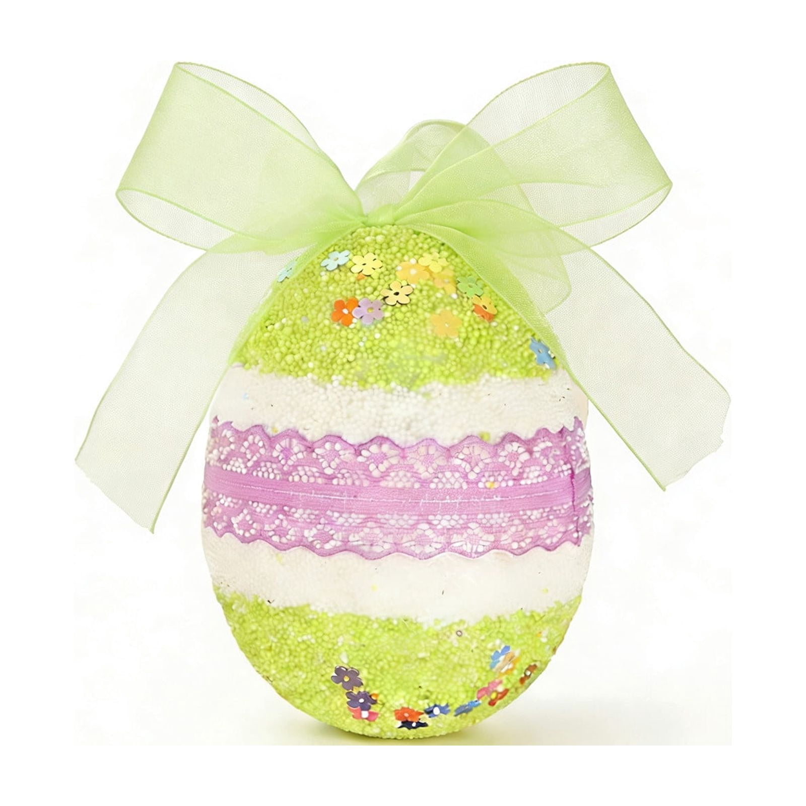 Easter Egg Hanging Decorations – 2-Pack Foam Pendant Ornaments with ...