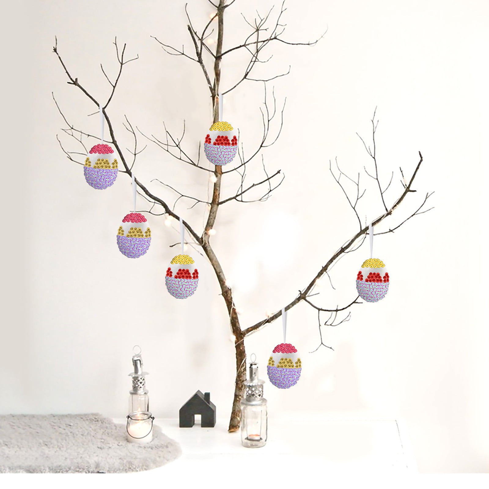 Easter Egg Hanging Diy Clearance! Eggs Set Eggs Craft Hanging 20 Easter ...
