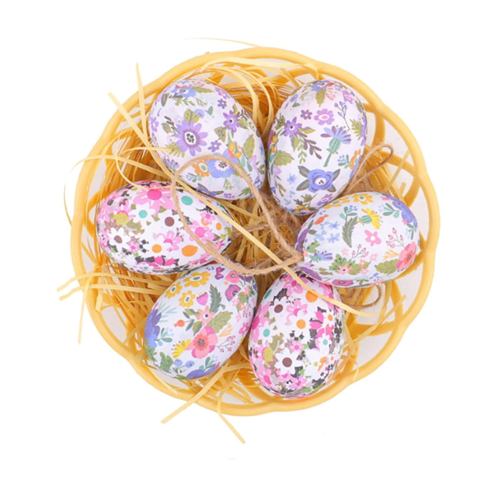 Easter Egg Hanging Ornaments Handwoven Painted Decorative Props for ...