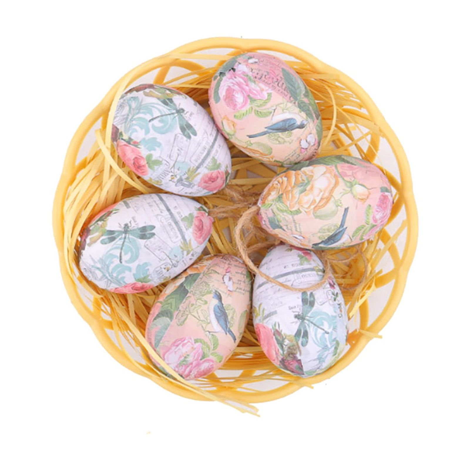 Easter Egg Hanging Ornaments Handwoven Painted Decorative Props for ...