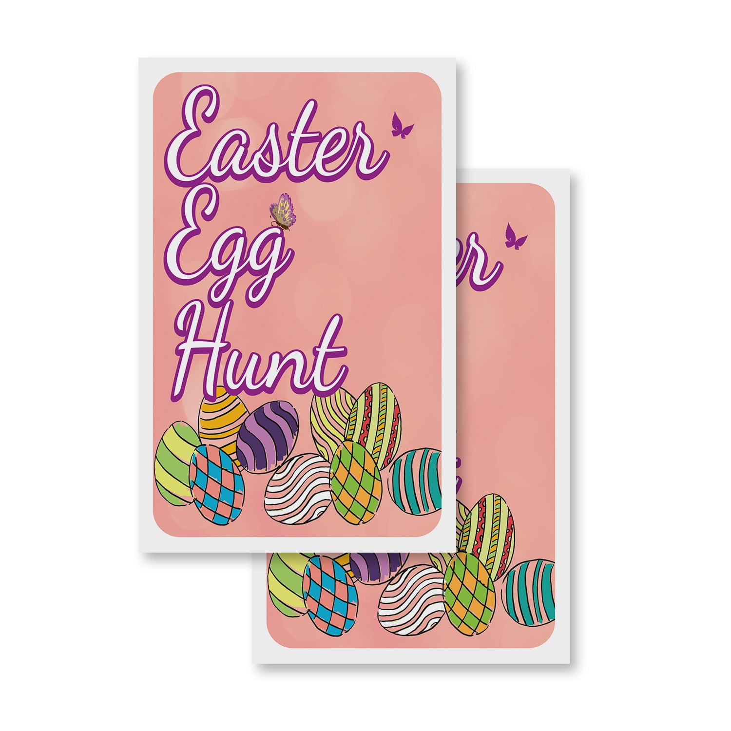 Easter Egg Hunt (2-PACK) 24" x 36" Vinyl Decals | Sign Insert Peel ...