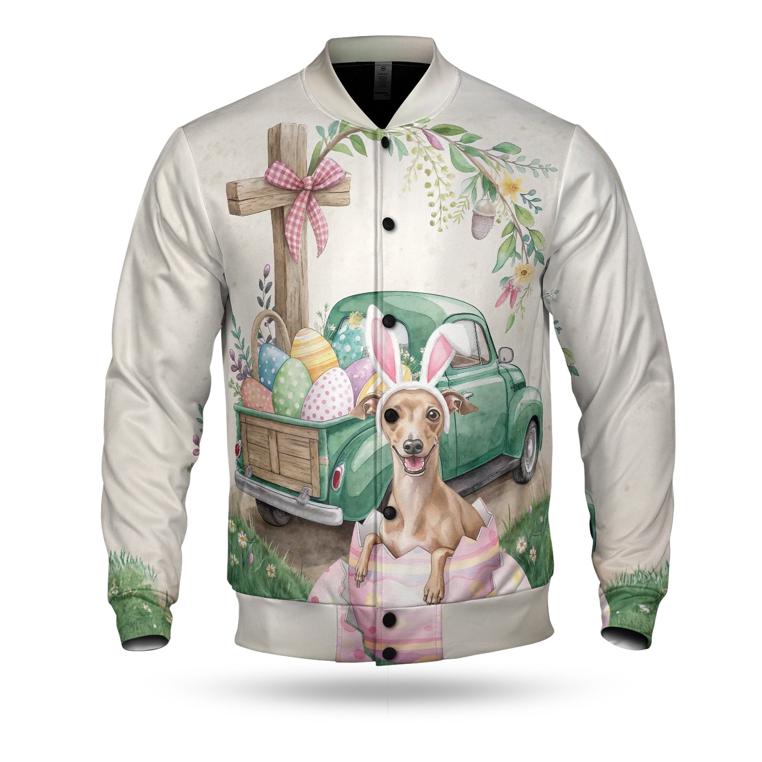 Easter Egg Italian Greyhound Bunny Ear Welcome Spring Truck All Over ...