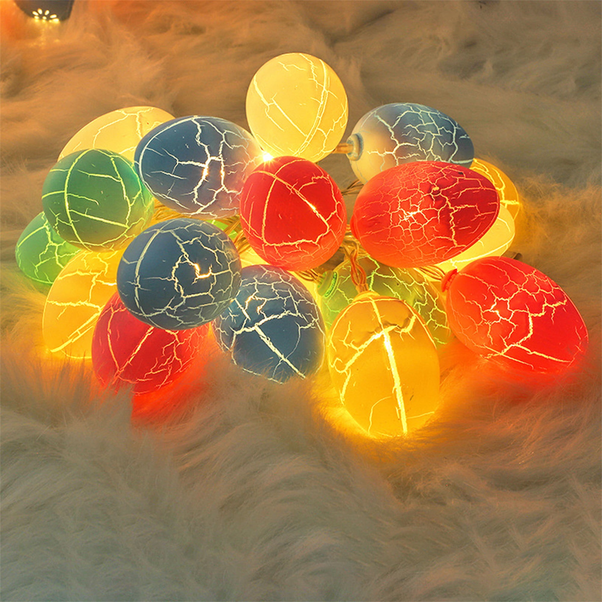 Easter Egg Lights Battery Operated Easter Lights String LED String Light Fairy Lights ...