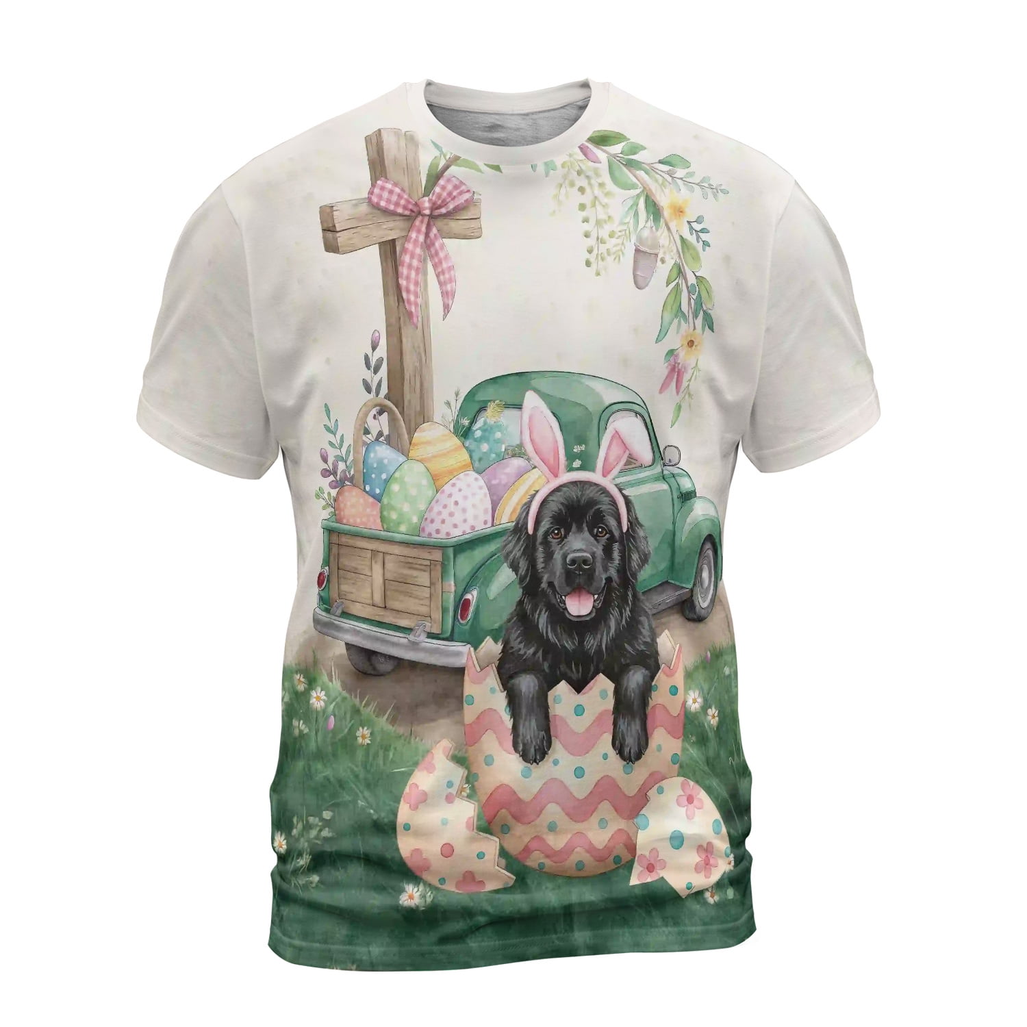 Easter Egg Newfoundland Bunny Ear Welcome Spring Truck All Over Print ...
