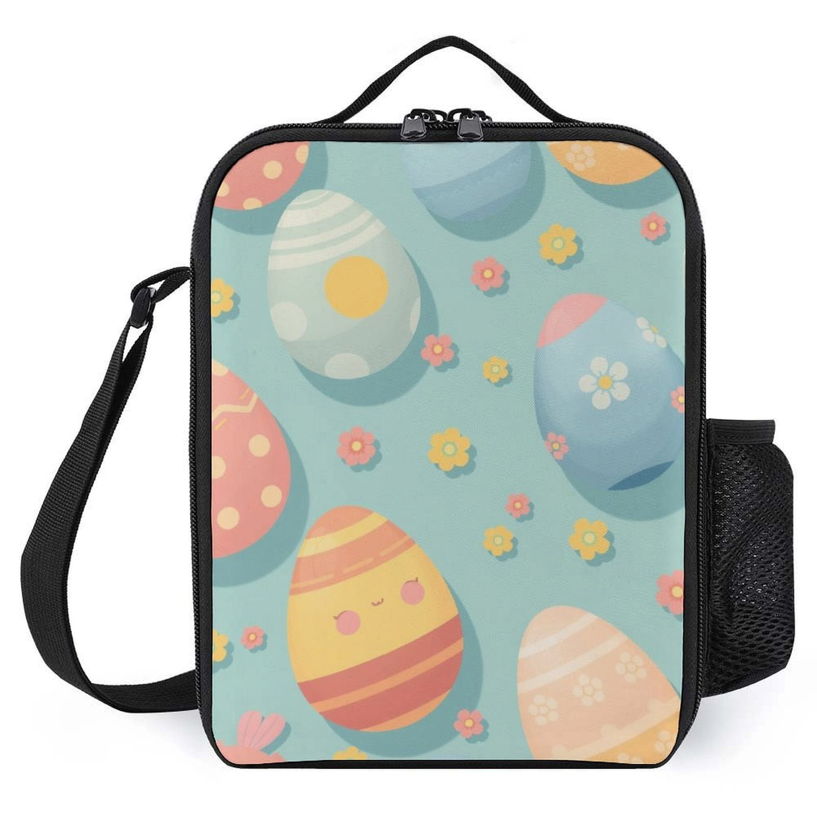 Easter Egg Pattern Messenger Bag Cartoon Teenage Crossbody Bag Lunch ...