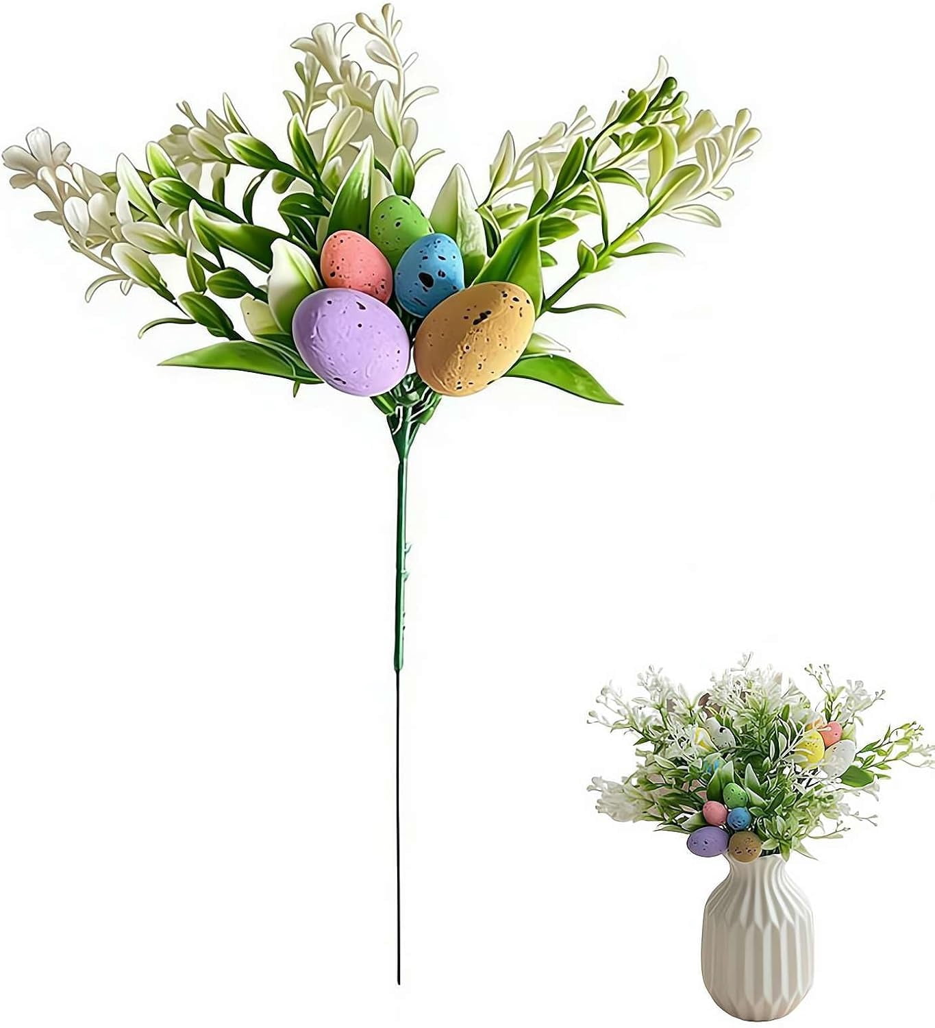 Easter Egg Picks,Artificial Easter Stems with Colorful Eggs,Spring ...