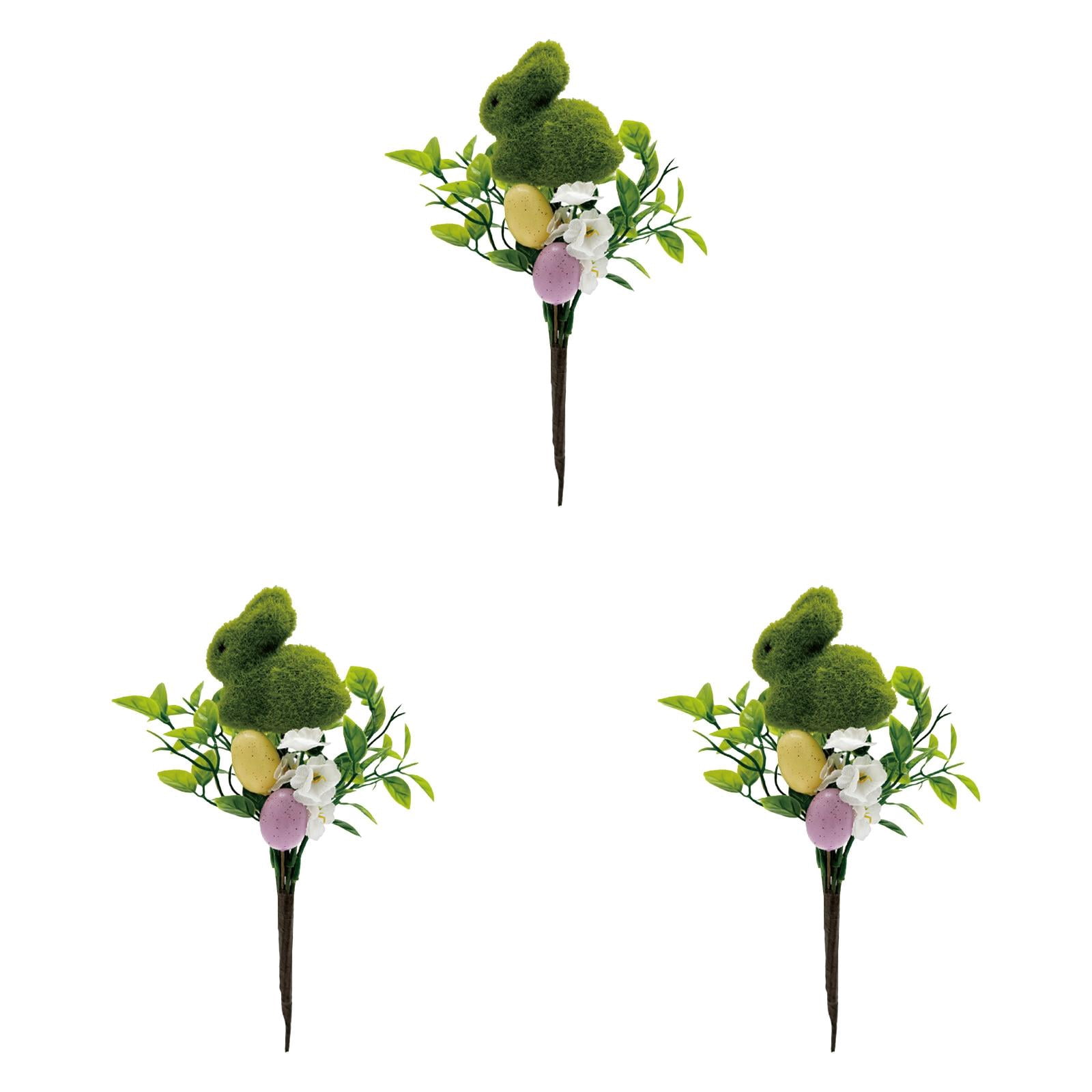 Easter Egg Picks & Stems with Forsythia Flowers, Artificial Easter Egg ...