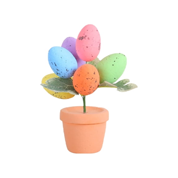 Easter Egg Plant Decorations, Colorful Artificial Egg Tree Ornaments ...