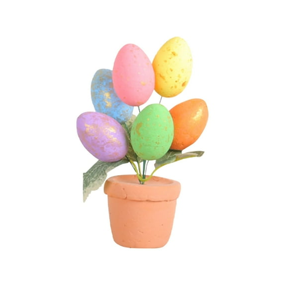 Easter Egg Plant Decorations, Colorful Artificial Egg Tree Ornaments ...