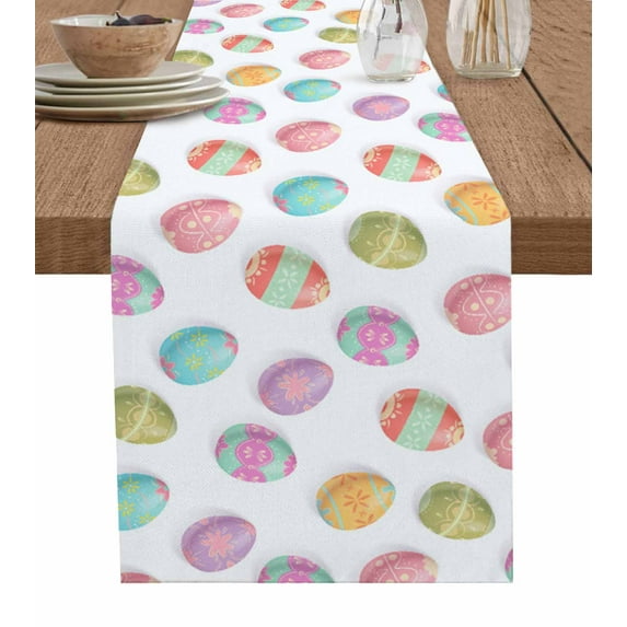 Easter Egg Plant Leaves Table Runners Kitchen Dining ration Table ...