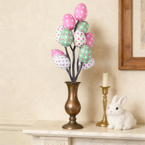 Easter Egg Plastic Branches Bouquet, Printed Easter Decor, Floral ...