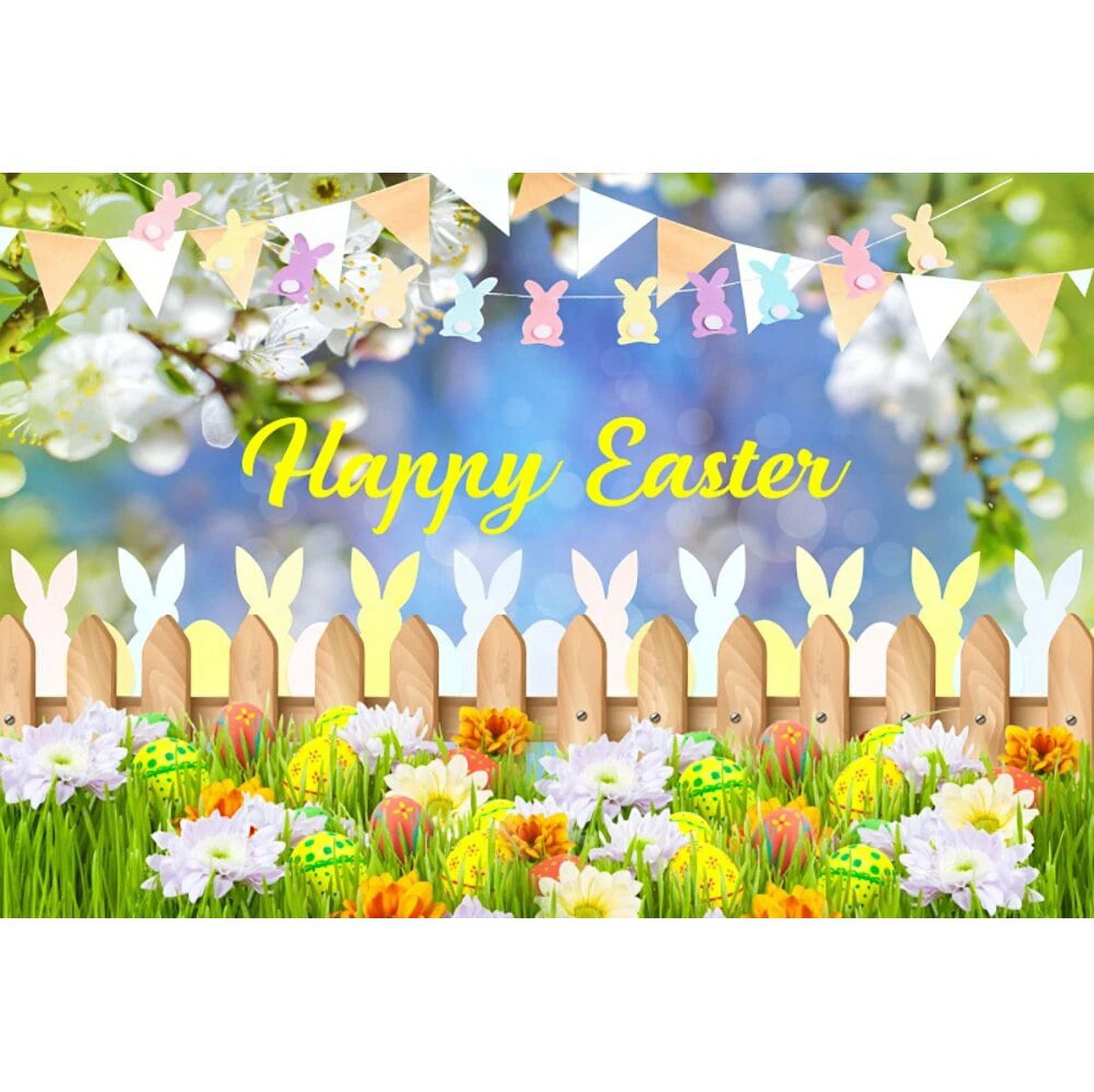 Easter Egg Rabbit Background Bonnie Rabbit Prairie Garden Resurrection ...
