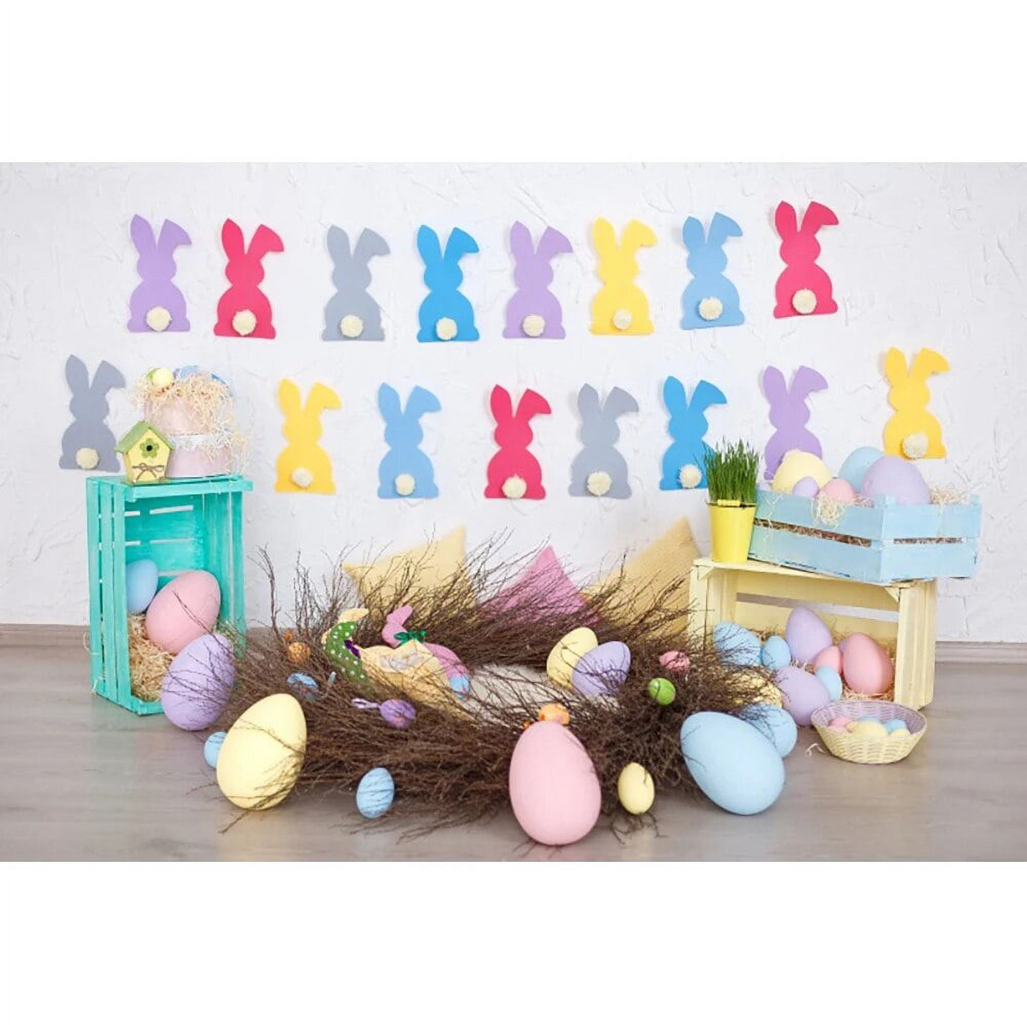 Easter Egg Rabbit Background Bonnie Rabbit Prairie Garden Resurrection ...