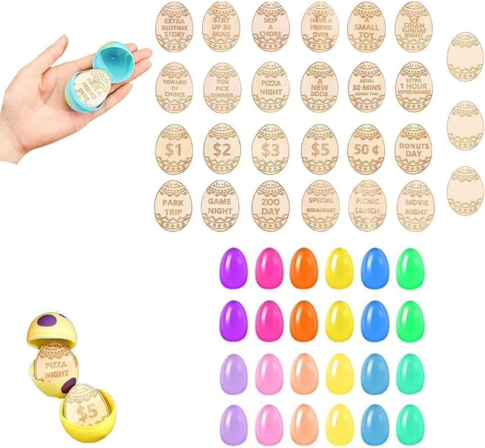 Easter Egg Reward Tokens,Wooden Easter Egg Tokens for Kids Teens,Easter ...